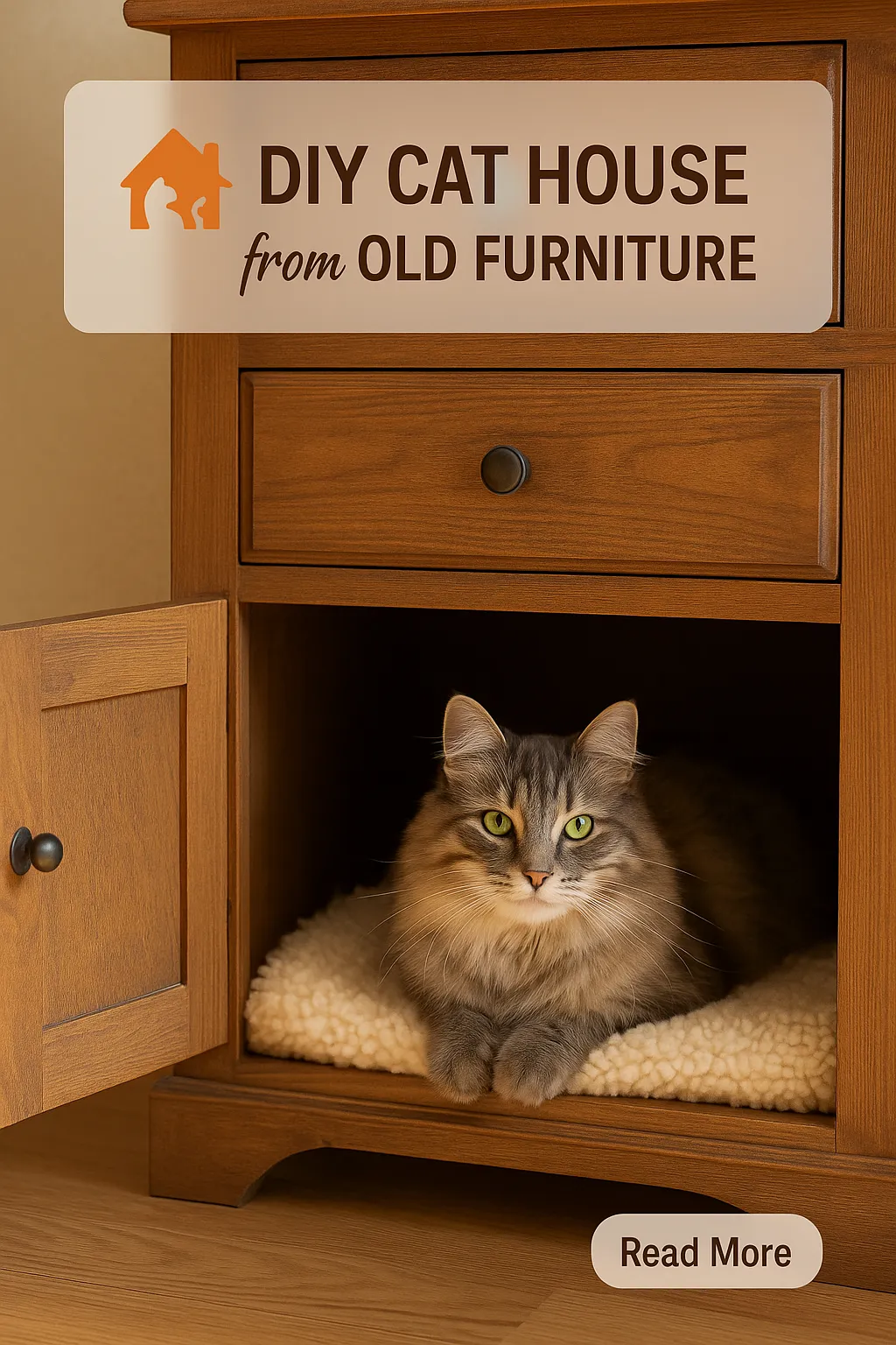 DIY Cat House from Old Furniture - Pet Care Inspoo